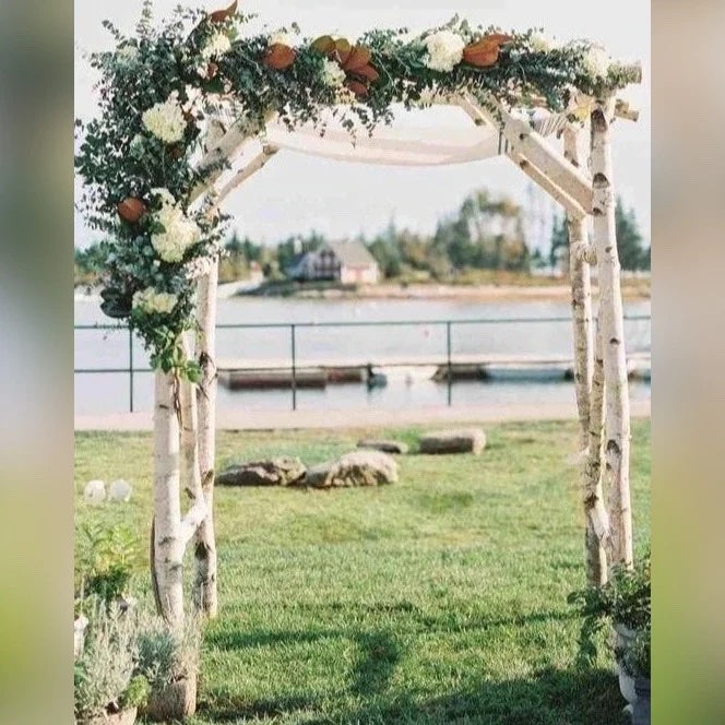 Rental of Birch Wedding Arch – Etched In Time Engraving